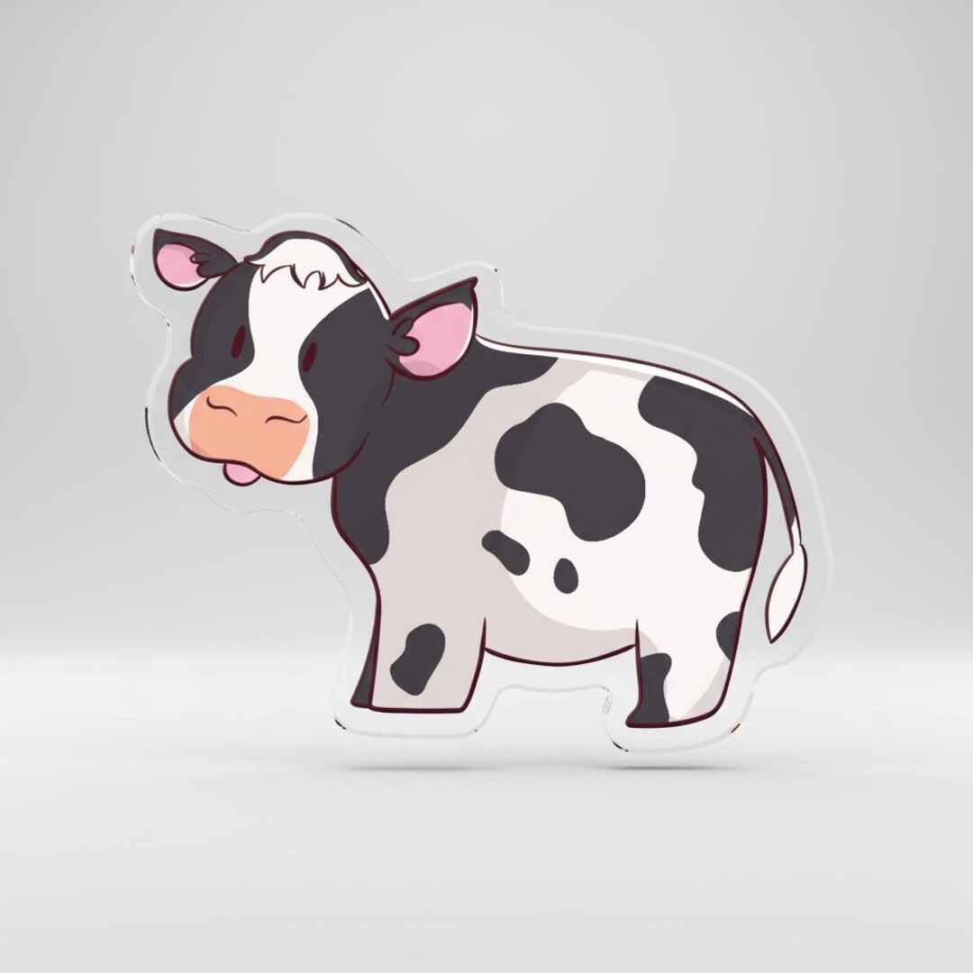 Black and White Cow Token | Acrylic Game Tokens – 0.75" | Double-sided ...