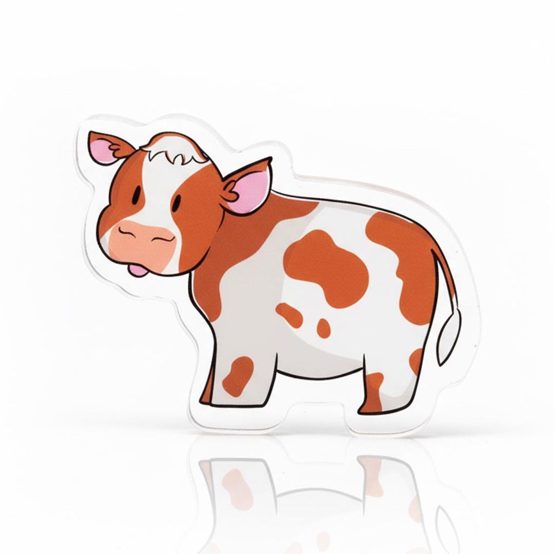 Black and White Cow Token | Acrylic Game Tokens – 0.75" | Double-sided ...