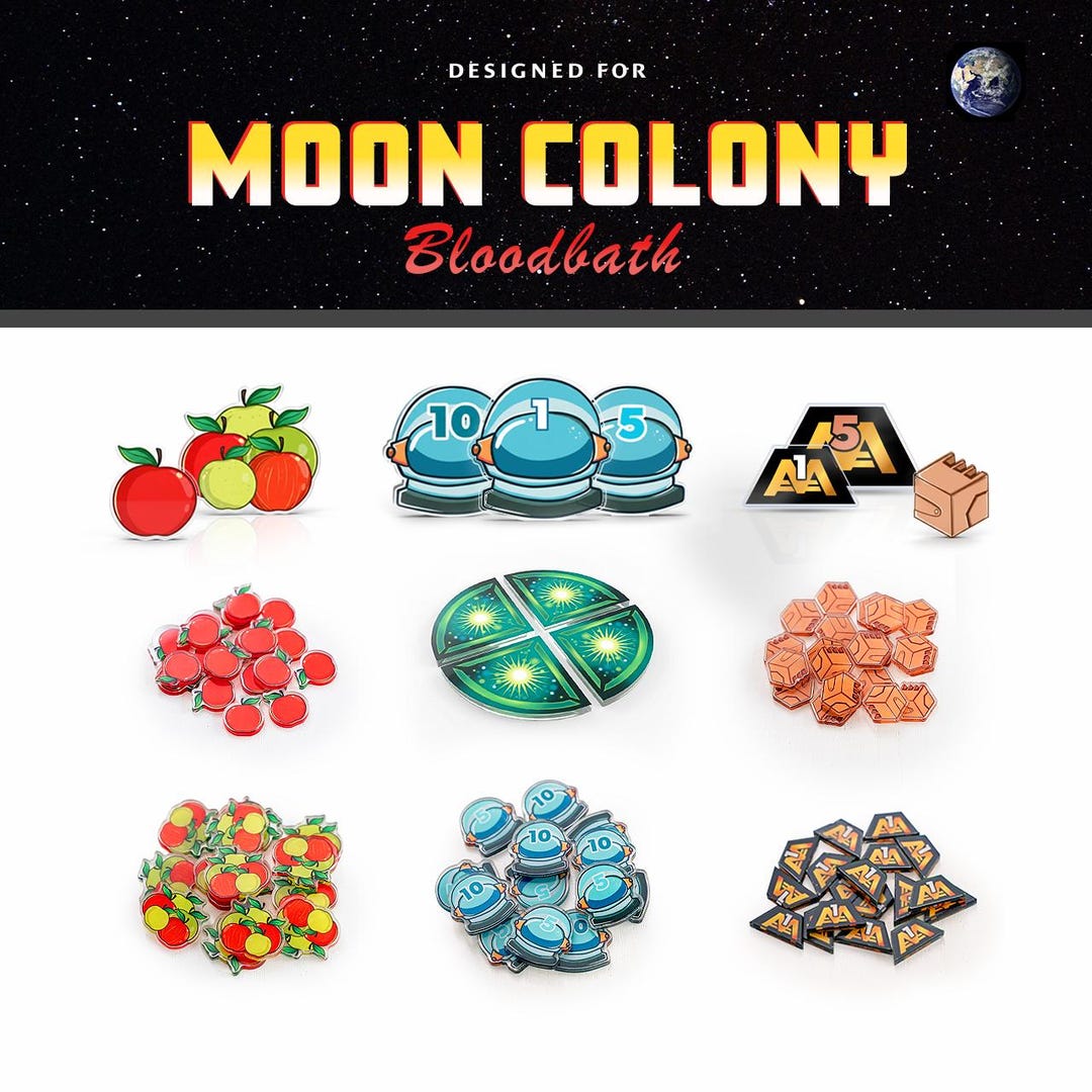Moon Colony Blood Bath Bundle | Acrylic Game Tokens - Etsy
