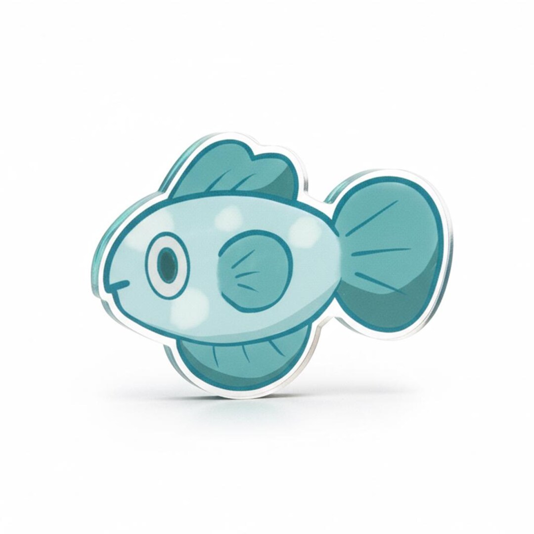 Fish Teal Token | Acrylic Game Tokens – 0.75" | Double-sided Print - Etsy