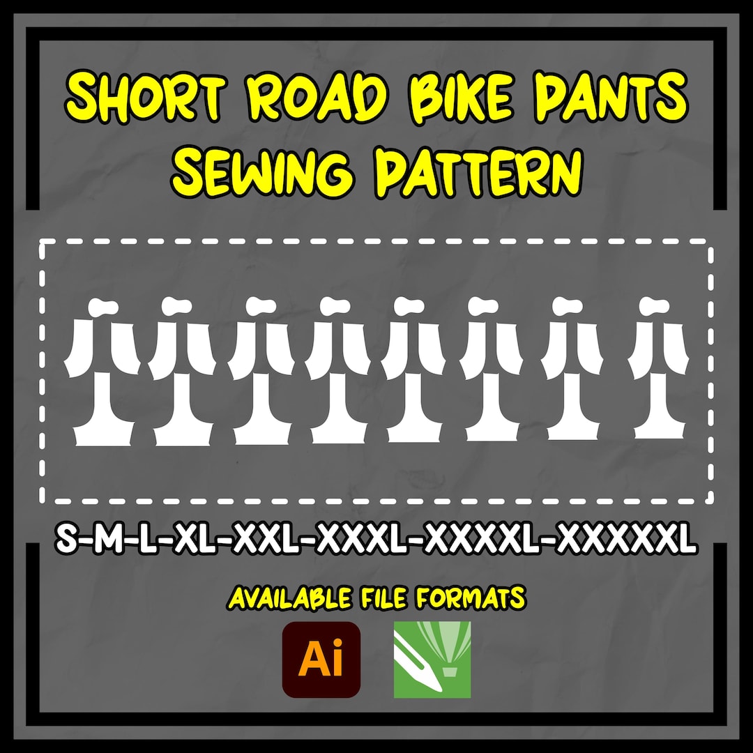 Pants Sewing Pattern | Road Bike Pants | Ready to Size S-XXXXXL | File ...