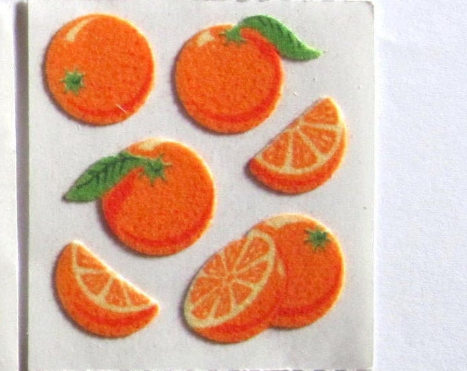 Sandylion Vintage Fuzzy Oranges Sticker Mod Citrus Fruit Orange ...