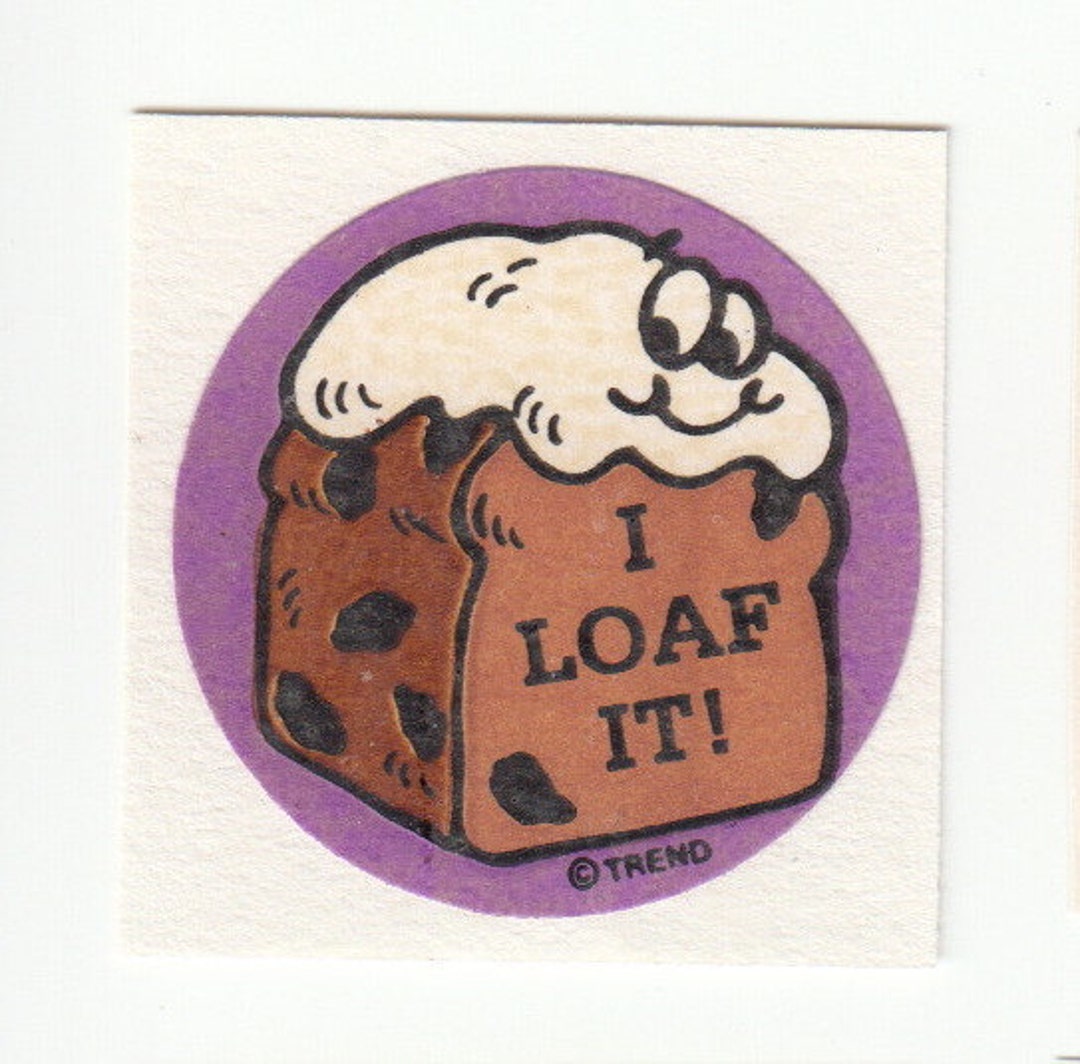 Rare Vintage Trend Matte Scratch and Sniff Raisin Bread Sticker - 80's ...