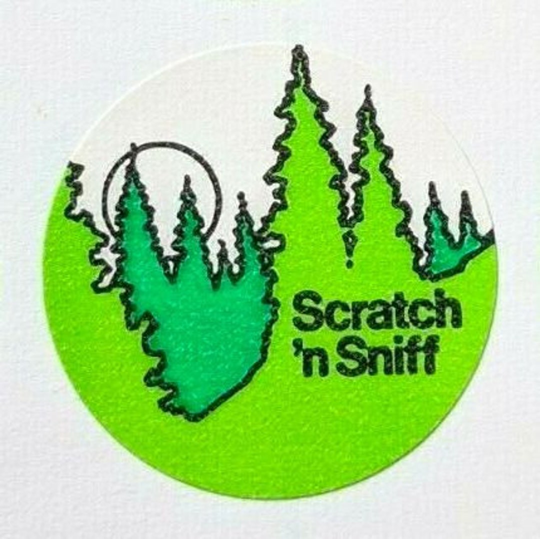 Pine Trees Scratch and Sniff Vintage 3M Matte Sticker - Etsy