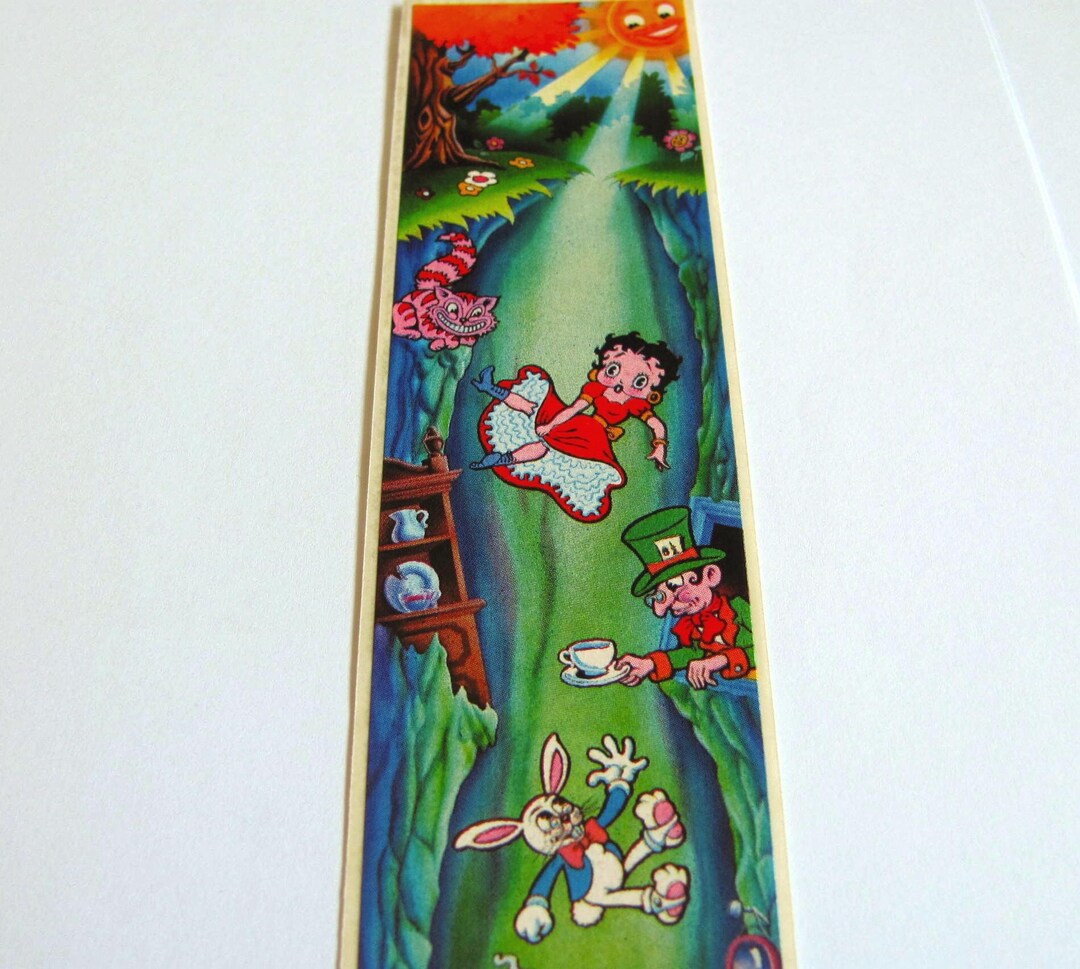 Betty Boop Falling Down the Rabbit Hole Rare Vintage Lisa Frank Sticker ...