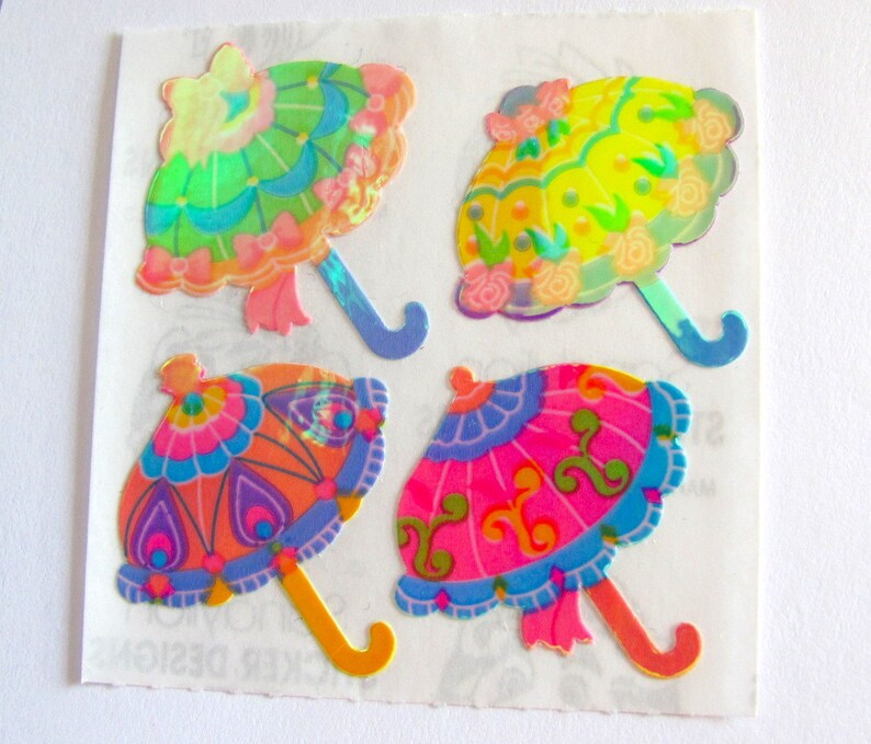 Parasol Vintage Sandylion Pearl Finish Umbrella Stickers - Etsy