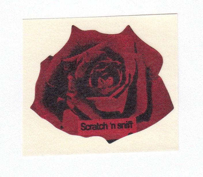 Rose Scratch and Sniff Vintage 3M Mello Smello Sticker | Etsy