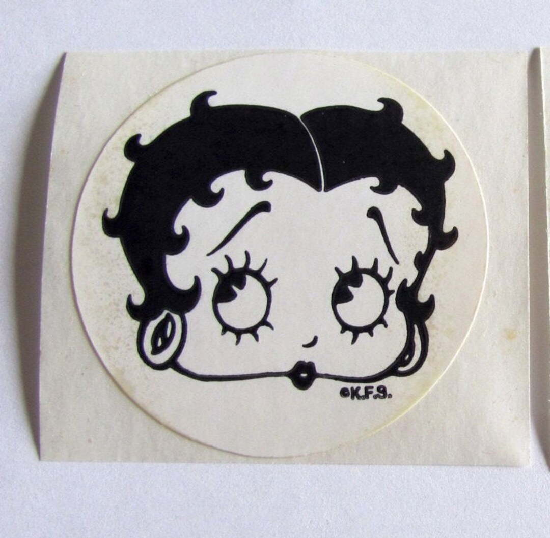 Early Lisa Frank Vintage Betty Boop KFS Sticker - 80's Rare Pin up ...