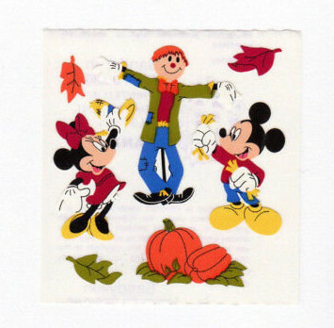 Mickey Mouse Autumn With Minnie Vintage Sandylion Kromekote - Etsy