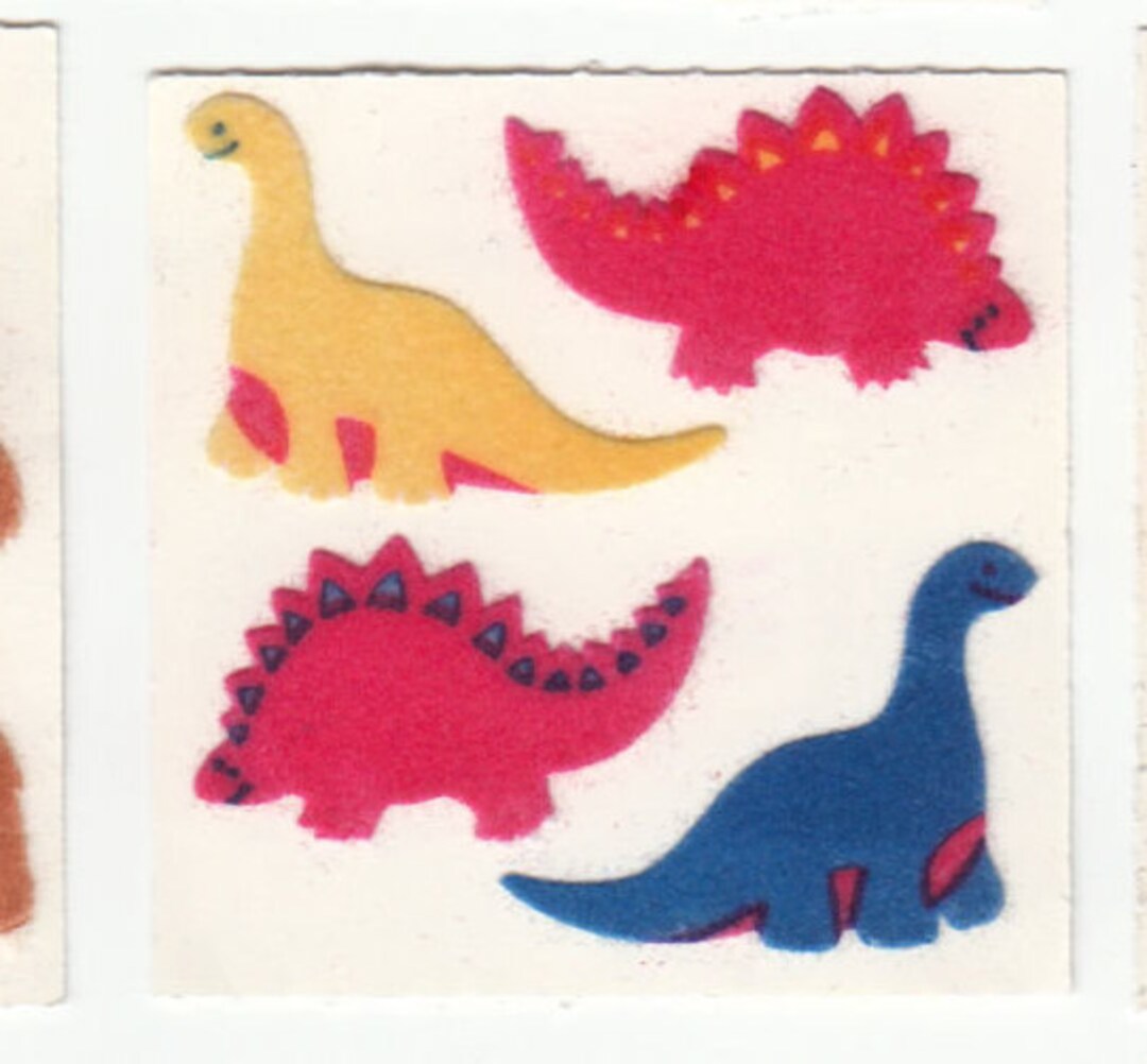 Sandylion Fuzzy Dinosaurs Vintage Sticker Mod - Dino Dinosaur ...
