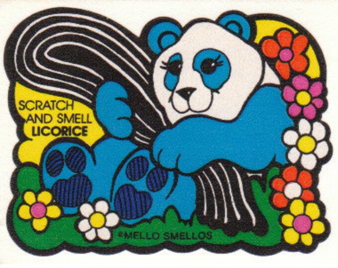 Vintage Mello Smello Scratch and Sniff Licorice Sticker - Etsy