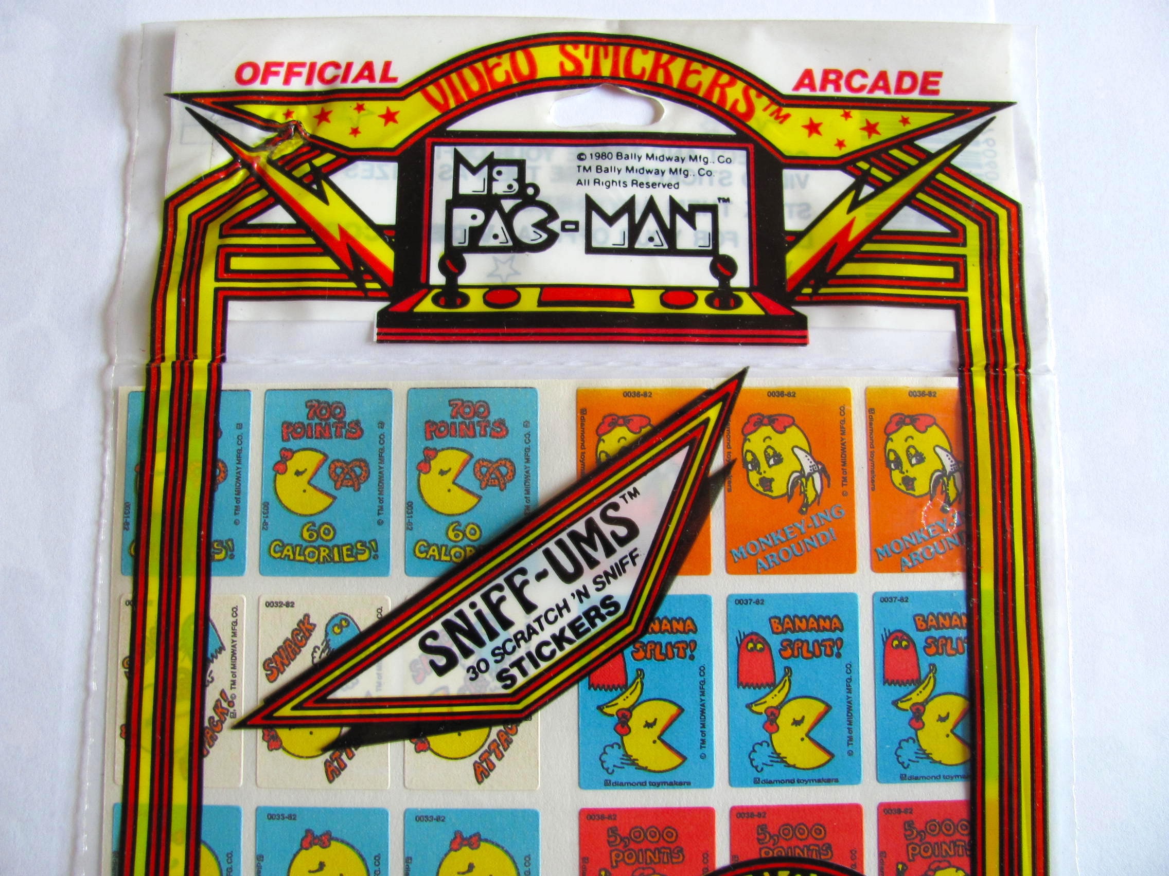 Vintage Ms. Pac-Man Scratch and Sniff Sticker Package Banana - Etsy México