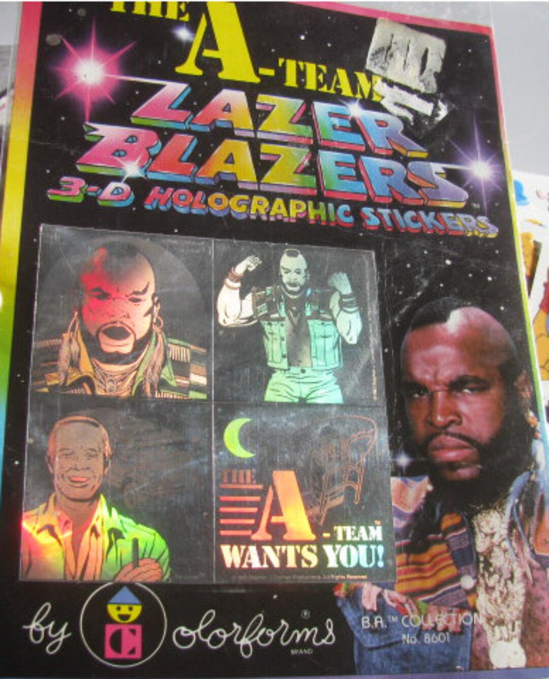 A-team Lazer Blazers Rare Vintage Hologram Stickers - 80's 3-D ...