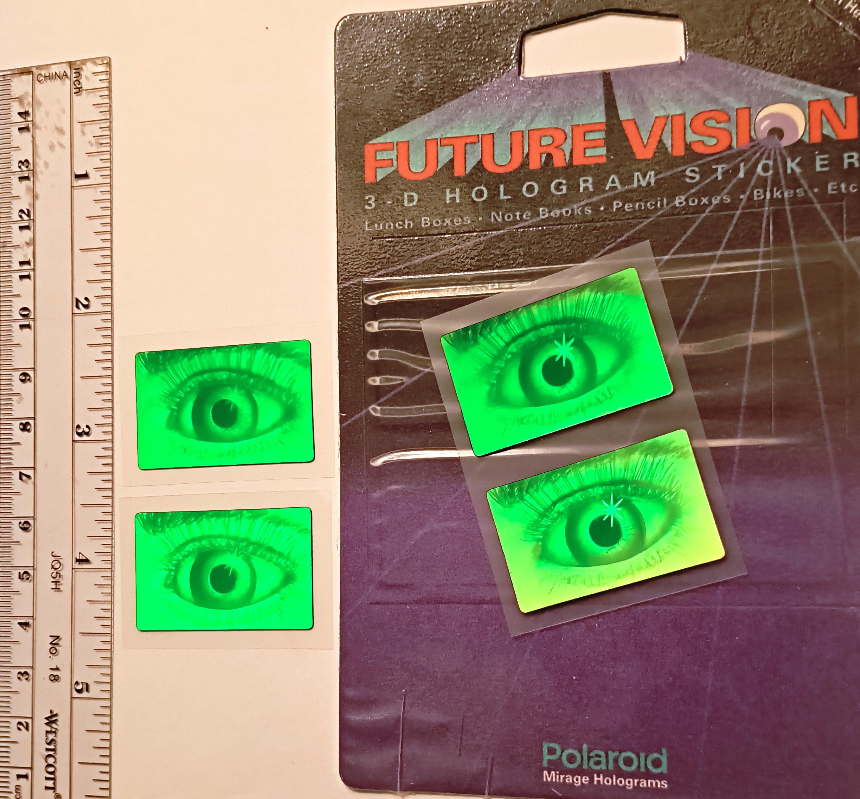 Hologram Eye Rare Vintage 80's STICKER - Mirage 3-D Holographic Future ...
