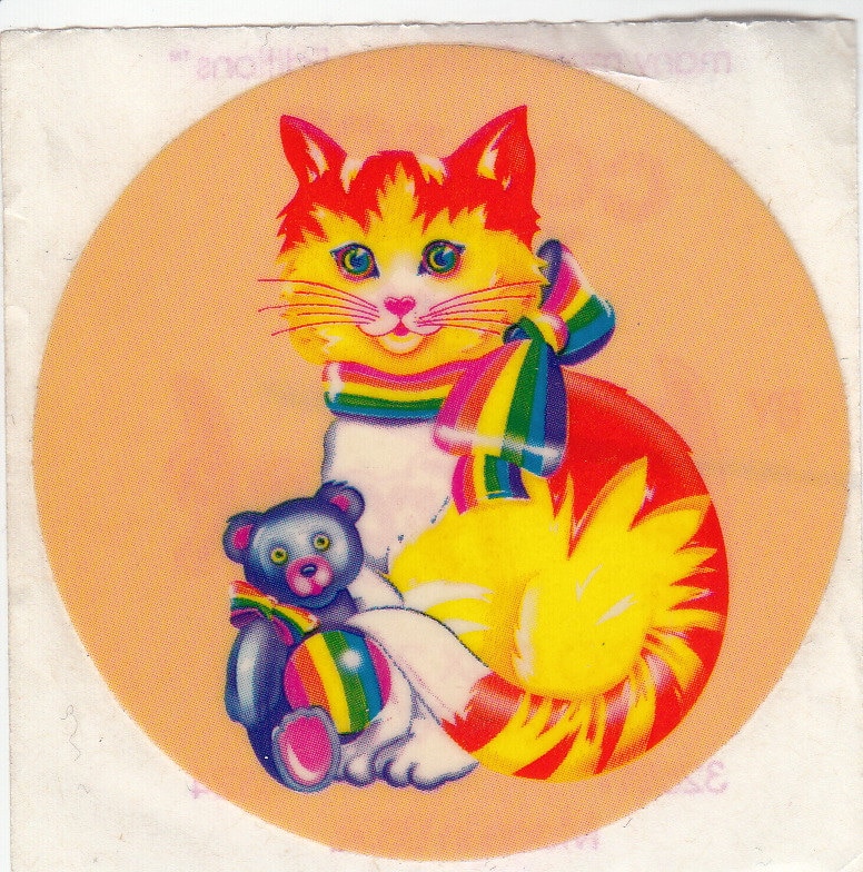Lisa Frank Kitten with Teddy Bear Rare Vintage Sticker 2.5 | Etsy