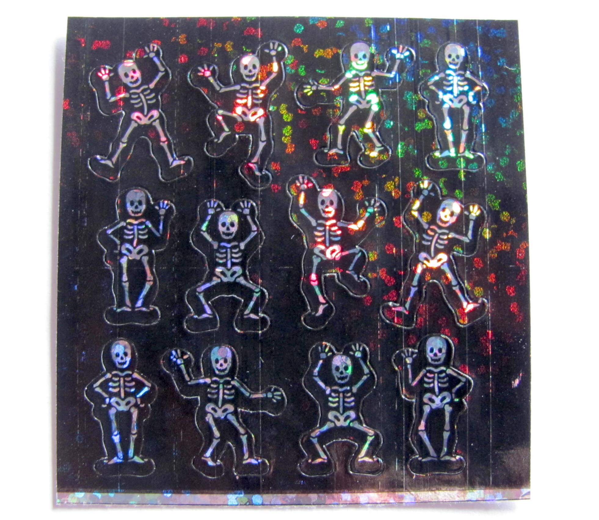 Incredibly Rare Glitter Dancing Skeletons Sandylion Sticker - Etsy UK