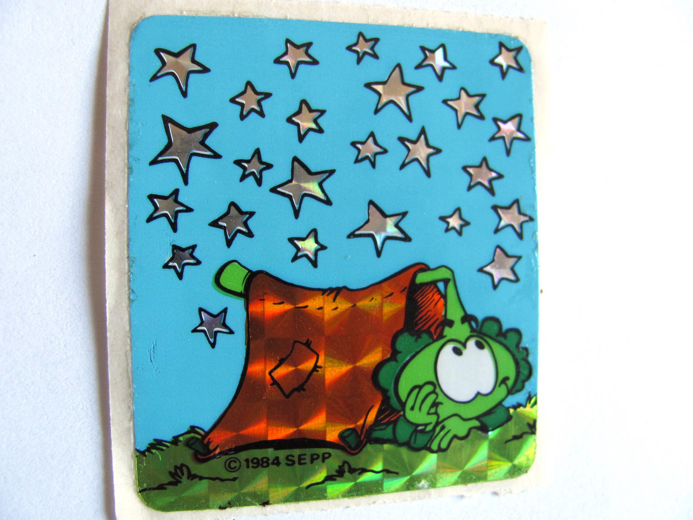Snorks Camping Under the Stars Rare Vintage Prism Cartoon Alien Sticker ...