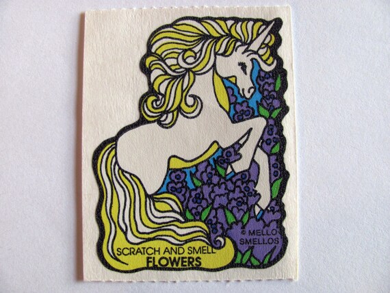 Rare Vintage Mello Smello Scratch and Sniff Unicorn and | Etsy