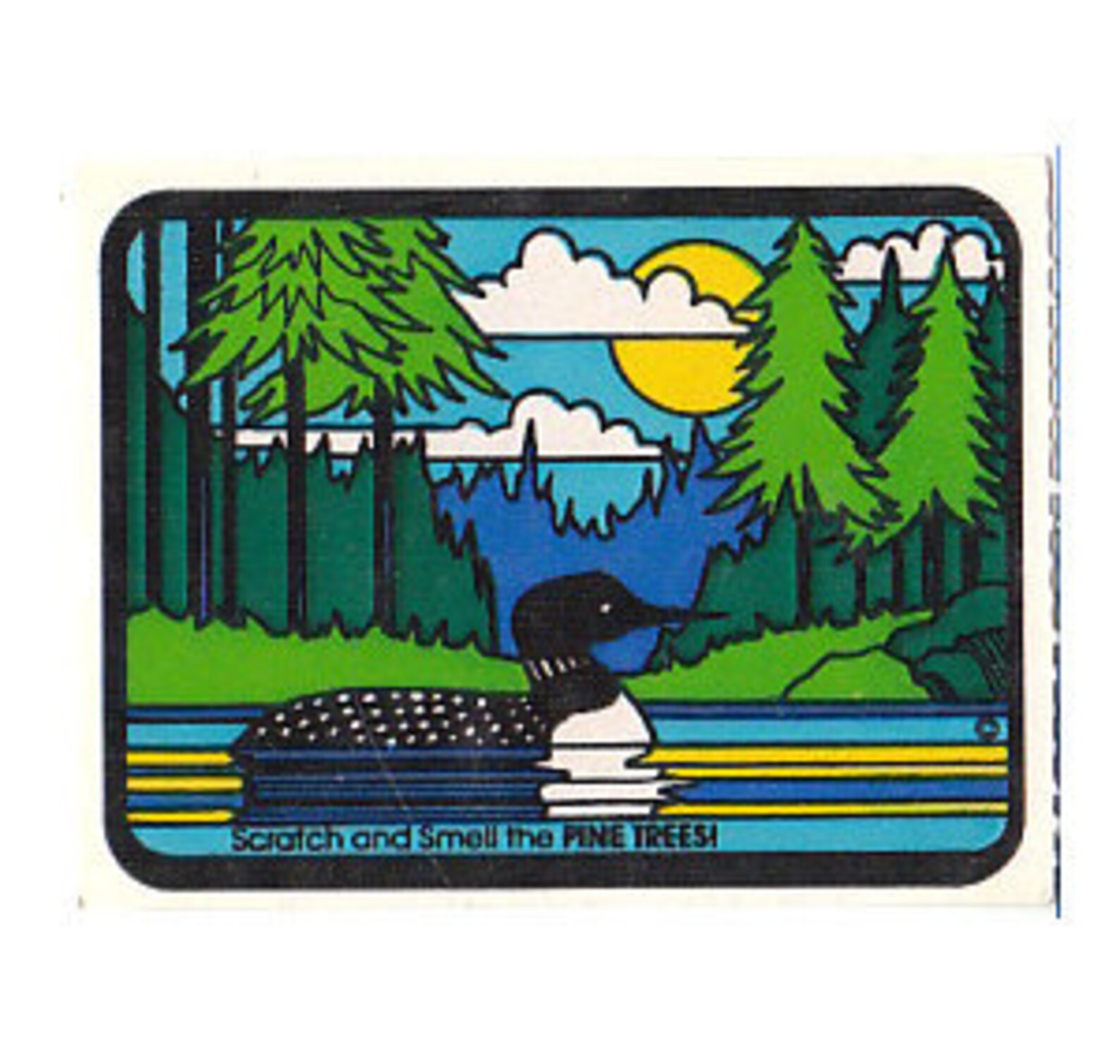 Vintage Mello Smello Scratch and Sniff Forest Pine Trees Sticker - 80's ...