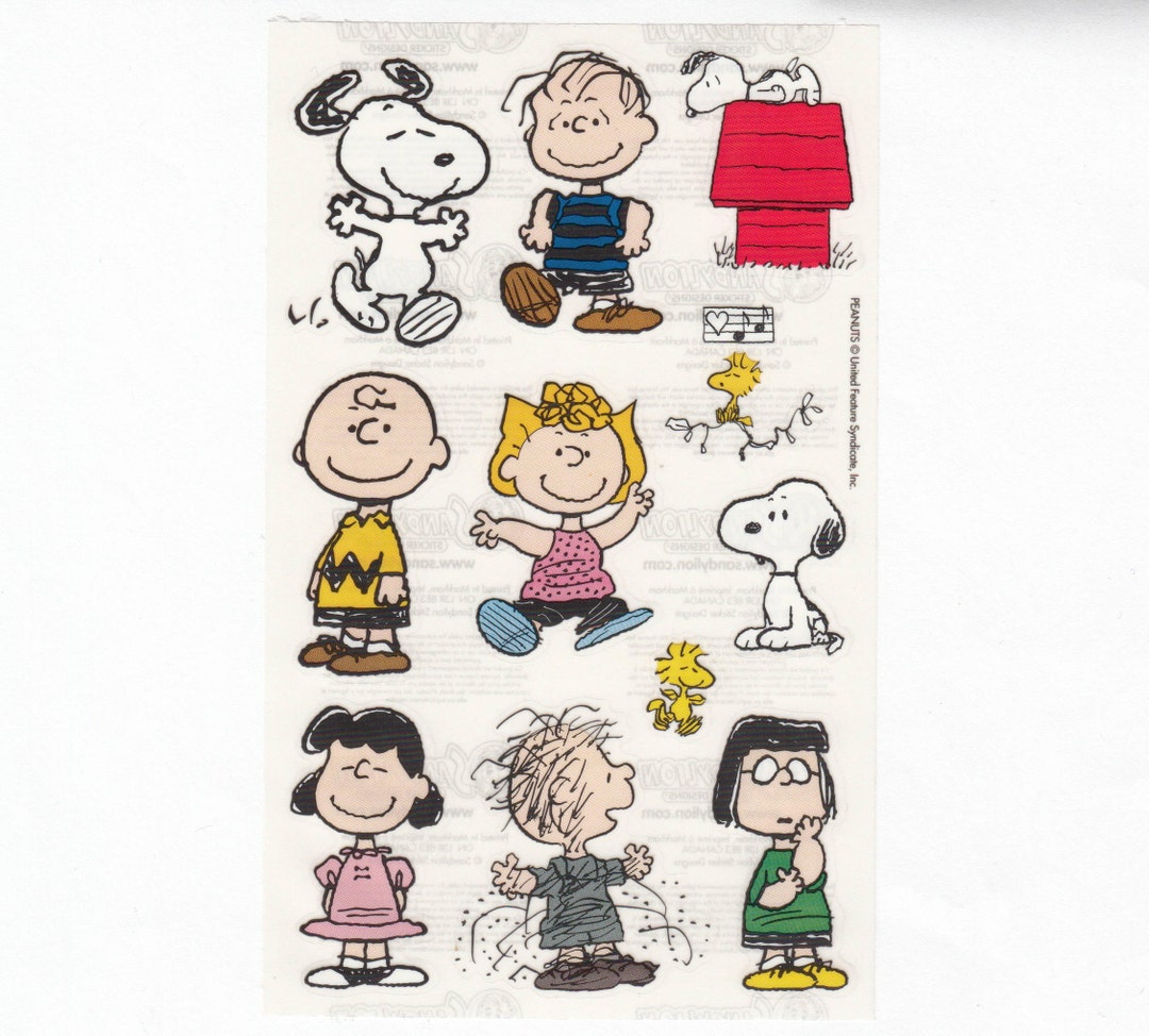 Peanuts Sandylion Transparent Maxi Sticker Sheet - Cartoon Snoopy Lucy ...