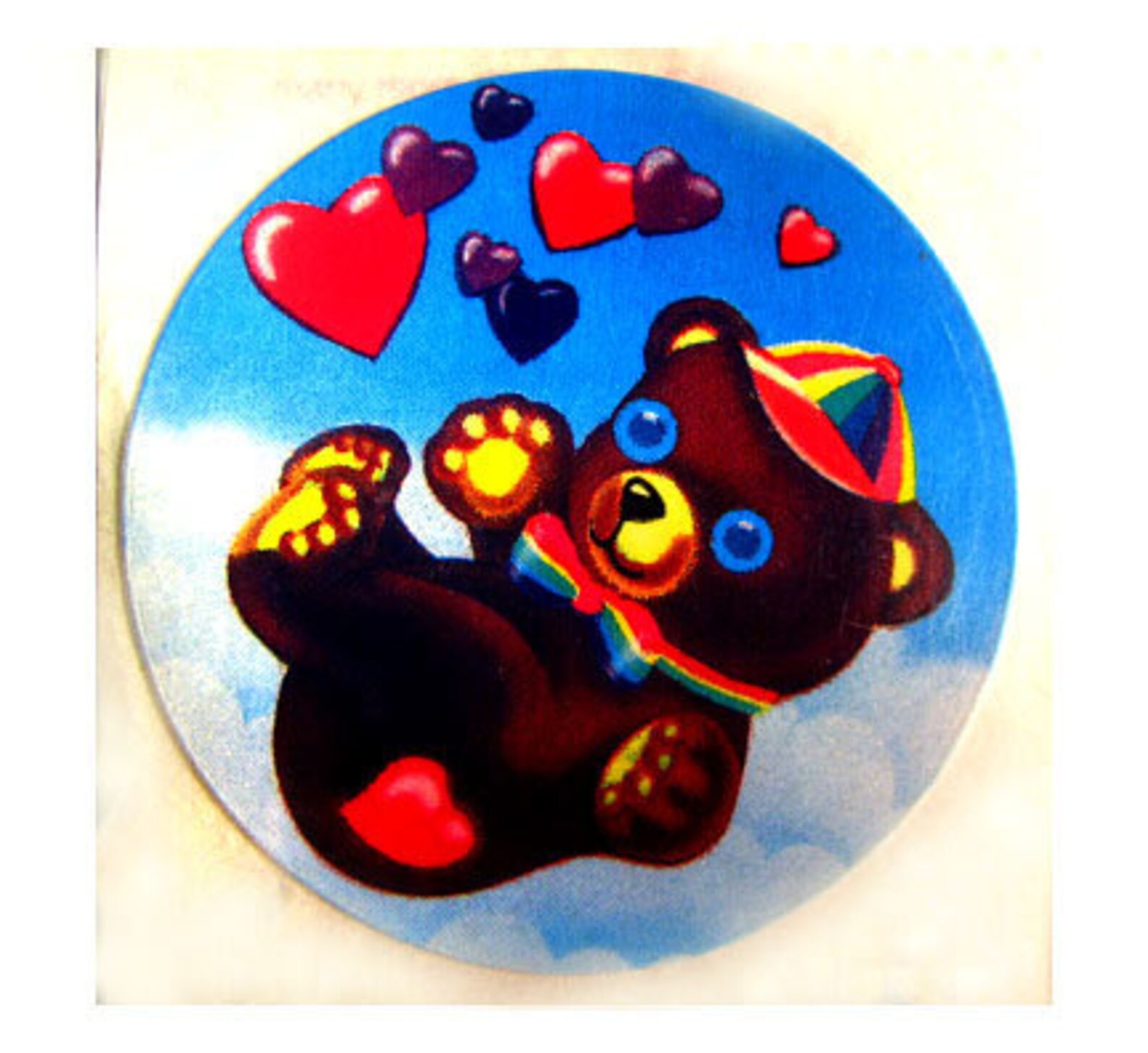 Rare Vintage Lisa Frank Bear Floating in the Clouds of Love - Etsy