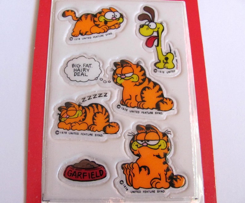 Adorable Garfield and Odie Vintage Puffy Sticker Sheet Package - Etsy