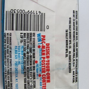 Vintage 1982 Super Pac-man Stickers Scratch Offs - Video Game 80's ...