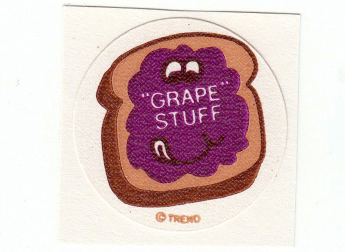 Rare Vintage Trend Matte Scratch and Sniff Grape Stuff Sticker | Etsy