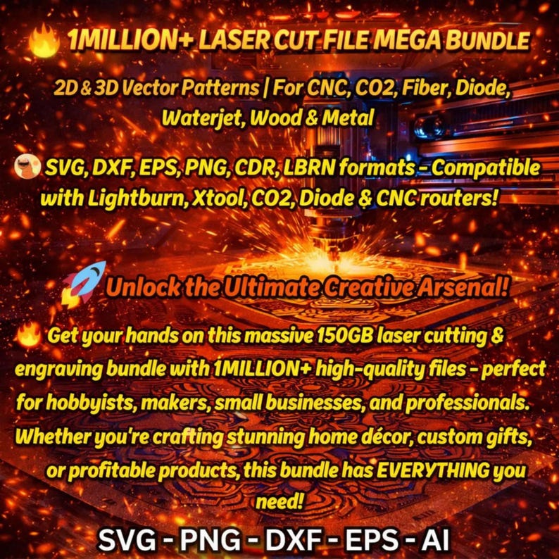 1,500,000+ Laser Cut Designs Bundle (svg, Dxf, Ai, Pdf Files - Digital ...