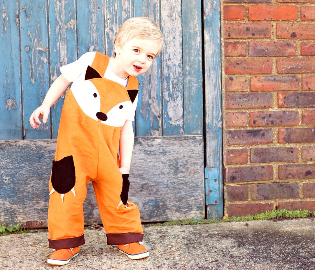Kids Fox Dungaree Overalls - Etsy