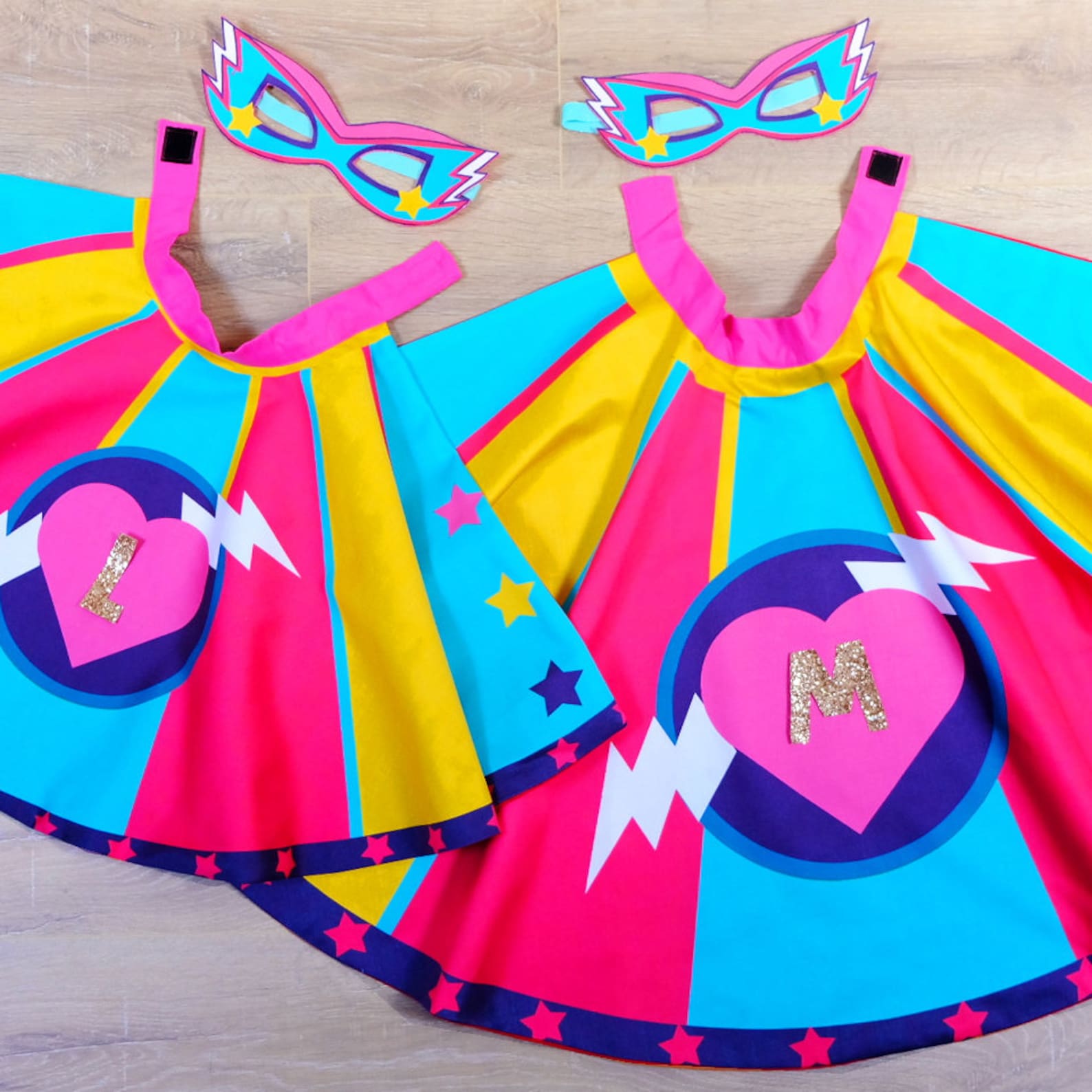 Girls Super Hero Cape, Girl Power, Pink Heart , Strong Heart Gift ...