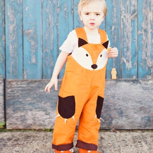 Kids Fox Dungaree Overalls - Etsy