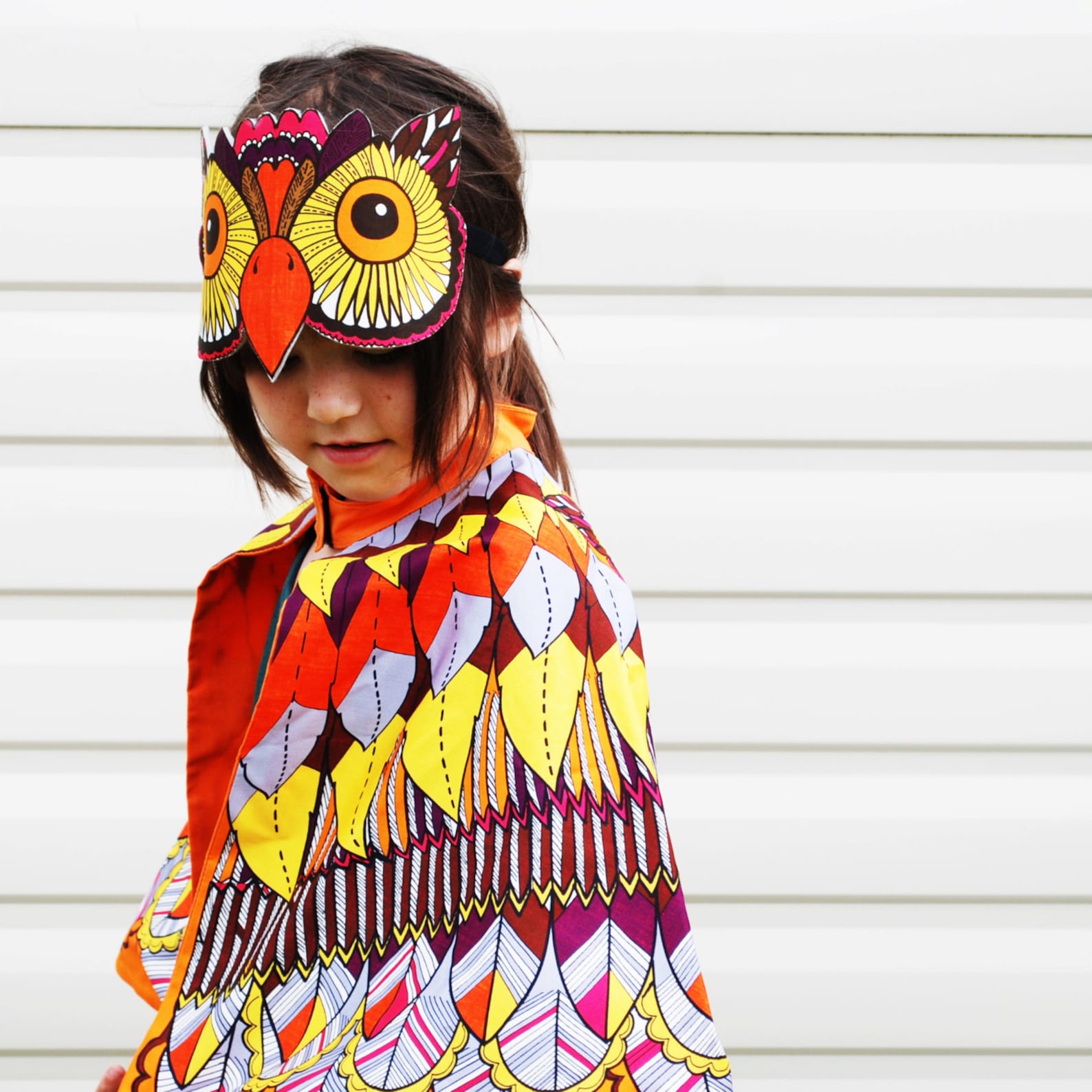 Kids, Teen, Adult Owl Dress up Costume Super Hero Cape and Mask Set ...