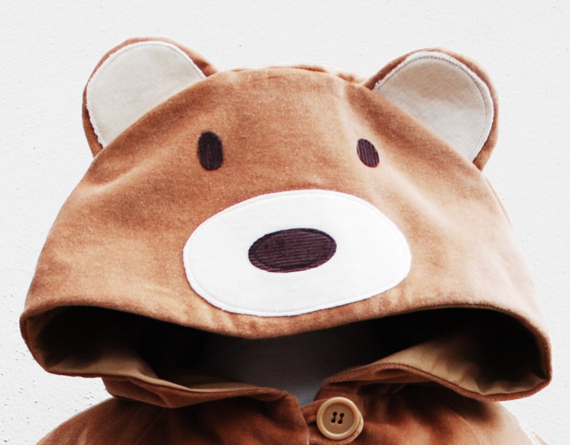 Teddy Bear cape dress up jacket in toffee velvet | Etsy