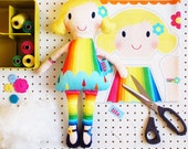 Items similar to Doll craft kit make your own DIY personalised rag doll ...