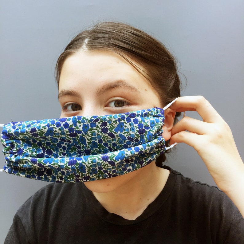 Simple Face Mask in Pure Cotton liberty Print Kids Face Mask - Etsy UK