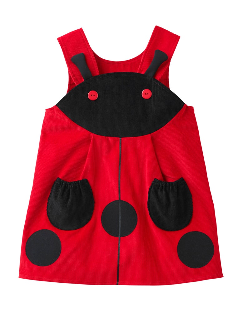 Ladybird Fancy Pinafore Dress in Red Cord - Etsy