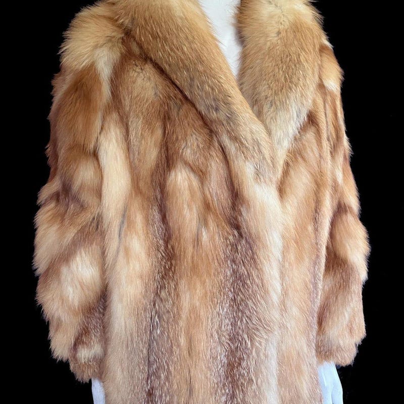 Vintage Real Red Fox Coat - Etsy