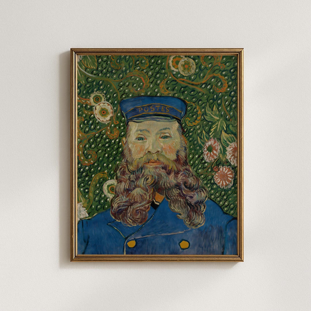 Van Gogh Postman Portrait | Joseph Roulin Art Print | Famous Vintage ...