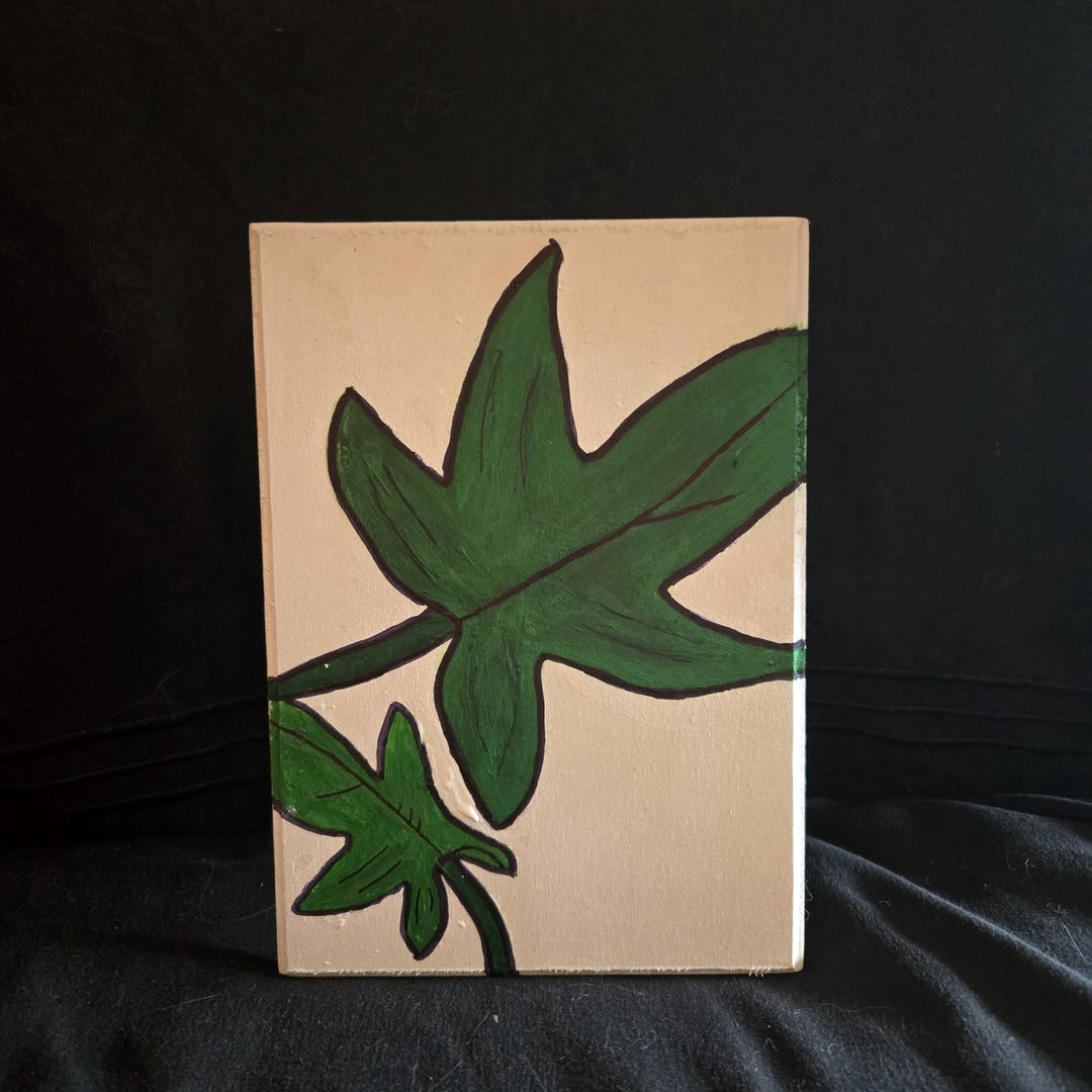 Philodendron 'florida Green' - Handpainted Wall Decor - Etsy