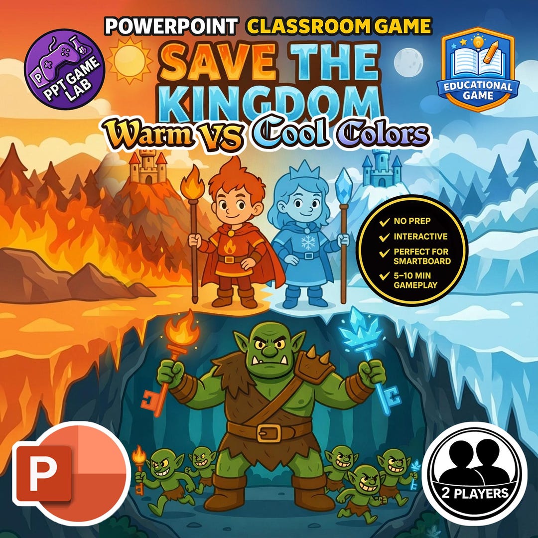 Interactive Color Theory Powerpoint Game | Warm Vs Cool Colors | 2 ...