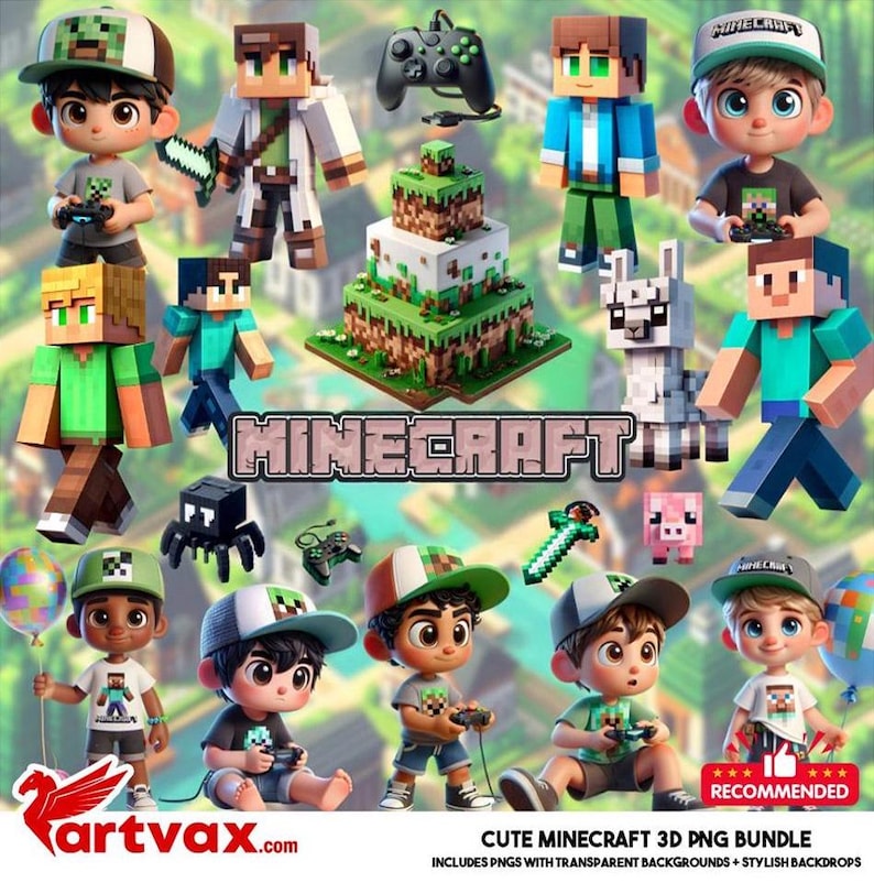 3D Mine Png Clipart, Steve Clipart, Creeper, Digital Papers Hight ...