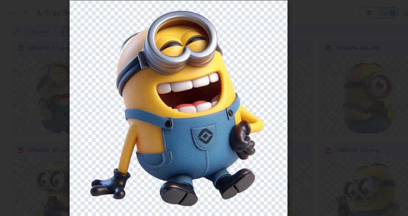 Despicable Me PNG Bundle | Cute 3D Minions, Gru & Family Digital ...