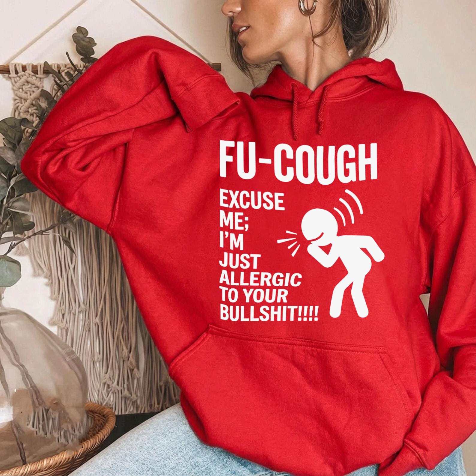 Fu-cough Excuse Me, I'm Just Allergic to Your Bullshit SVG | Funny ...