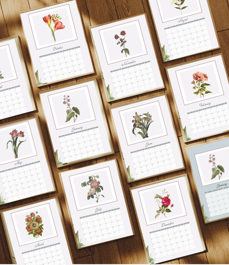 Botanical Wall Calendar 2026 – Floral Botanical Deco Design ...