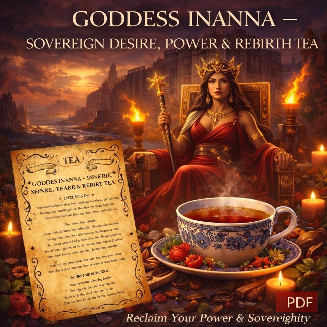 Goddess Inanna Sovereign Desire, Power & Rebirth Tea Ritual | Erotic ...