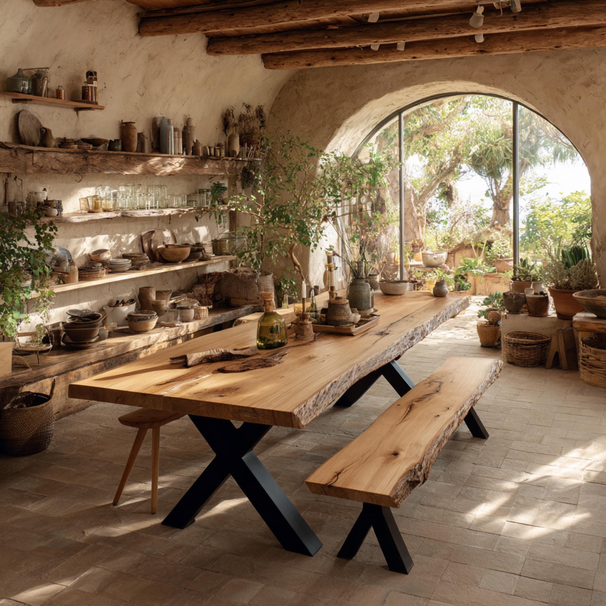 Handmade Live Edge Walnut Dining Table – Rustic Farmhouse Style - Etsy