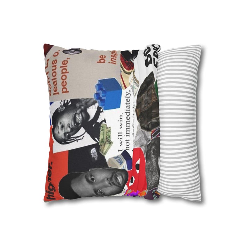 Retro Pillowcase | Collage Typography - Etsy