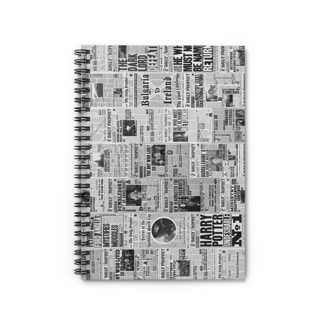 Newspaper Collage Spiral Notebook | Ruled Journal - Etsy