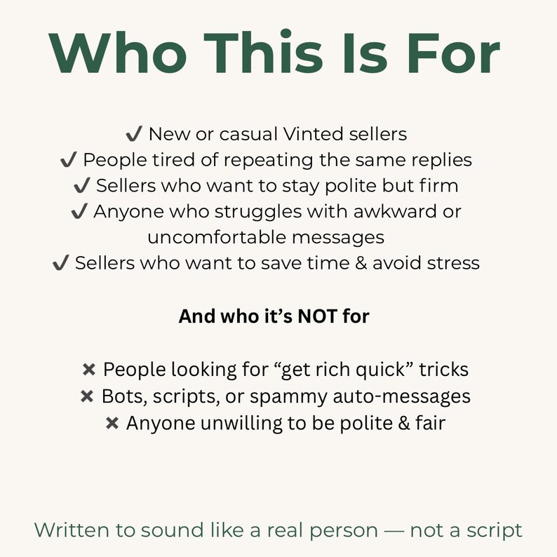 Vinted Message Templates | Ready-to-use Buyer & Seller Replies | Copy ...
